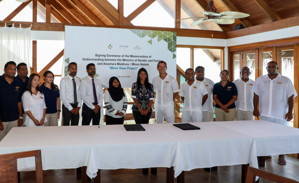 Anantara Maldives signs MOU with Ministry of Gender under ‘Minor Hope ...