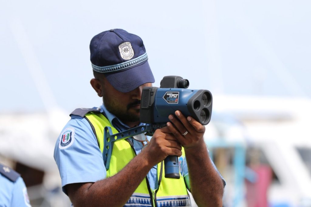 Traffic police started using the latest speed gun | Corporate Maldives